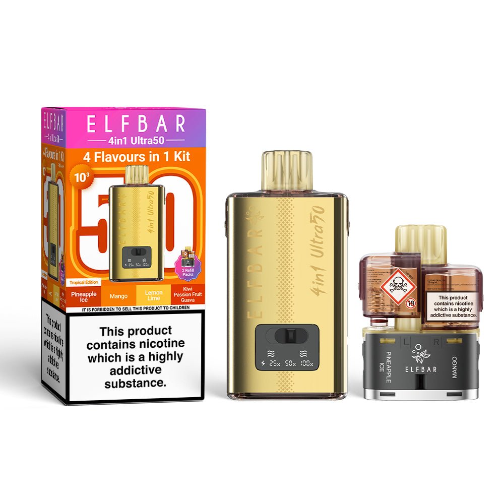 Elf Bar 4 in 1 Ultra 50k Rechargeable Vape Kit - (Pack of 5 ...