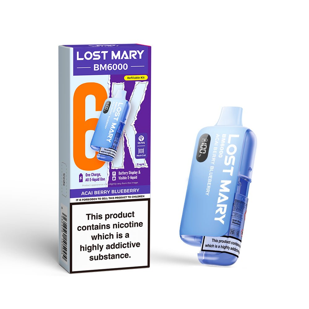 Lost Mary BM6000 Disposable Rechargeable Vape Kit - 21.00+– Washington Vapes Wholesale