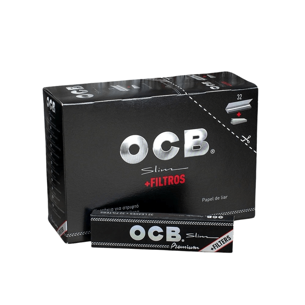OCB Premium Slim Rolling Papers with Filters (Pack of 32)– Washington ...