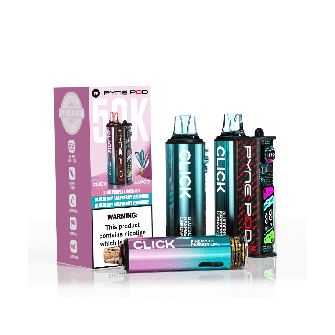 Pyne Pod Click 50k Multiuse Device Rechargeable Vape Kit - (Pack of 5 ...