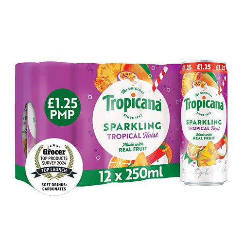 Tropicana Sparkling Juice Drink 250ml - (Pack of 12) PM 1.25 ...