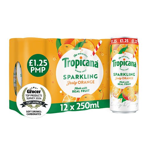 Tropicana Sparkling Juice Drink 250ml - (Pack of 12) PM 1.25 ...