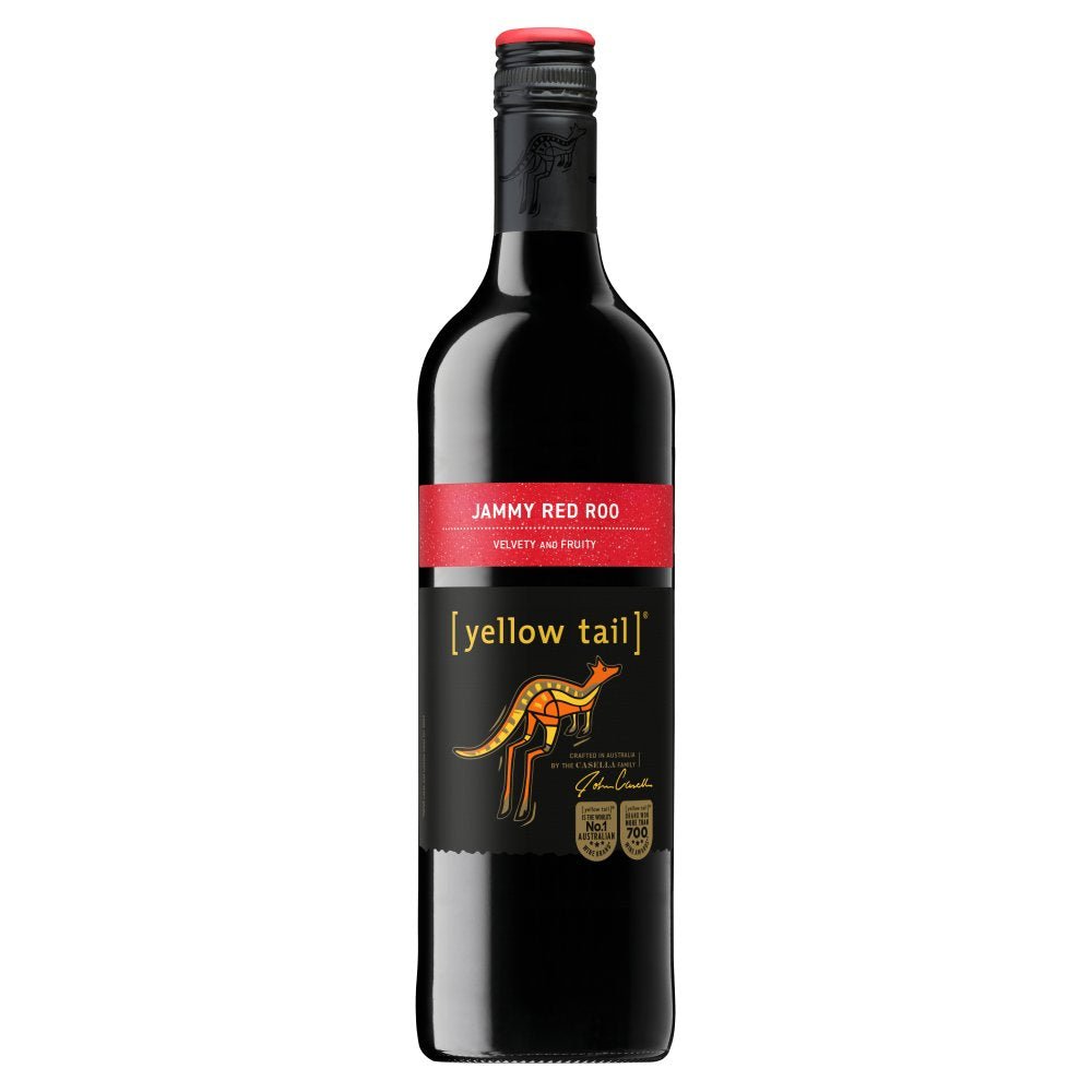 Yellow Tail Jammy Red Roo Wine 75cl - (Pack of 6)– Washington Vapes ...
